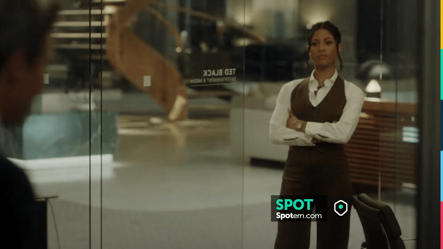 Tom Ford Women's Silk-Wool Twill Boot Cut Pants worn by Erica Rollins ...