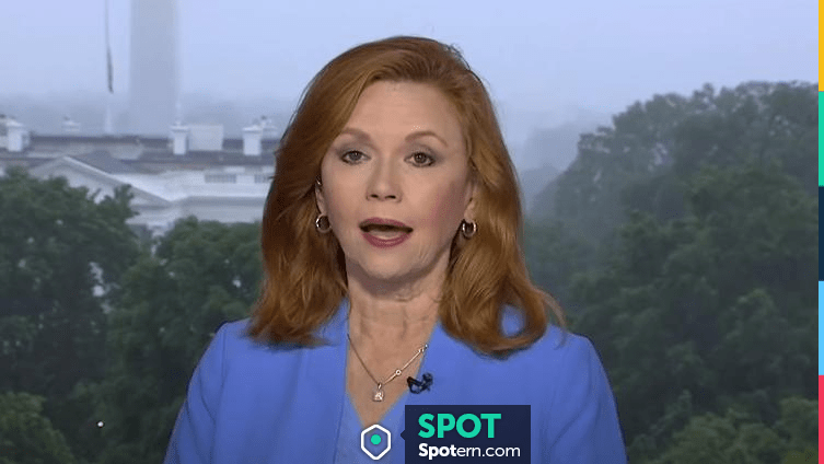 Ann Taylor Floral Shirred Split Neck Popover worn by Kelly O'Donnell as ...