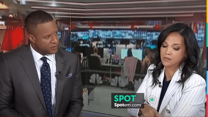 Veronica Beard Miller Stripe Wool Blend Dickey Jacket worn by Laura ...