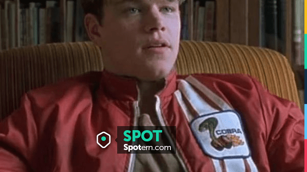 Good Will Hunting Matt Damon Red Cobra Jacket worn by Will Hunting ...