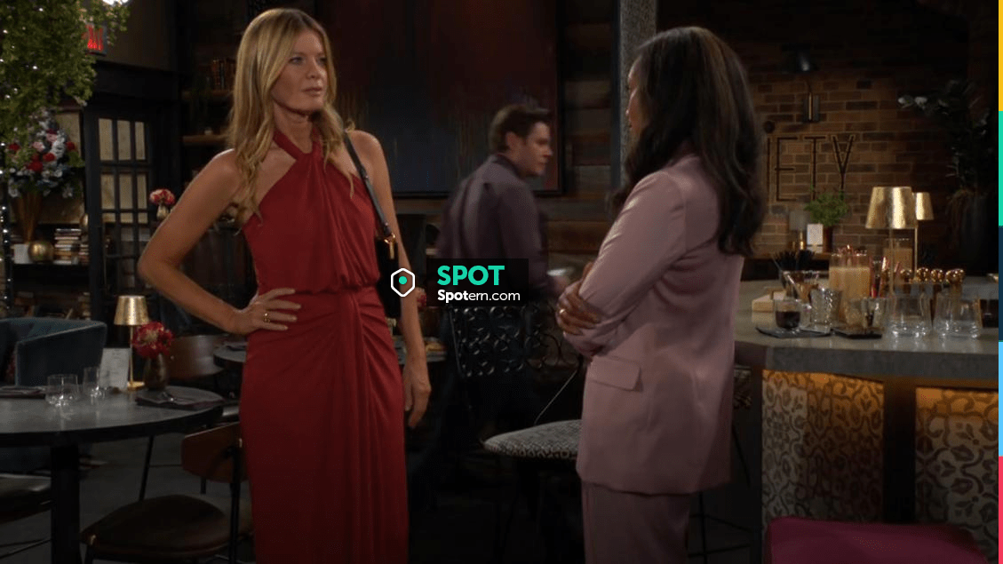 Coccinelle Delices Flat Shoulder Bag Noir worn by Phyllis Summers (Michelle Stafford) as seen in ...