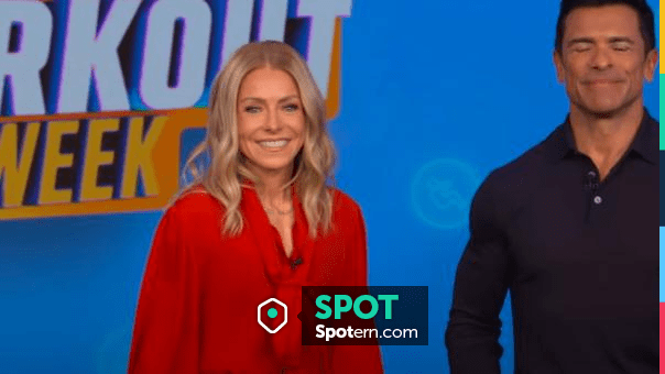 Gucci Tie Neck Silk Blouse worn by Kelly Ripa as seen in LIVE with ...