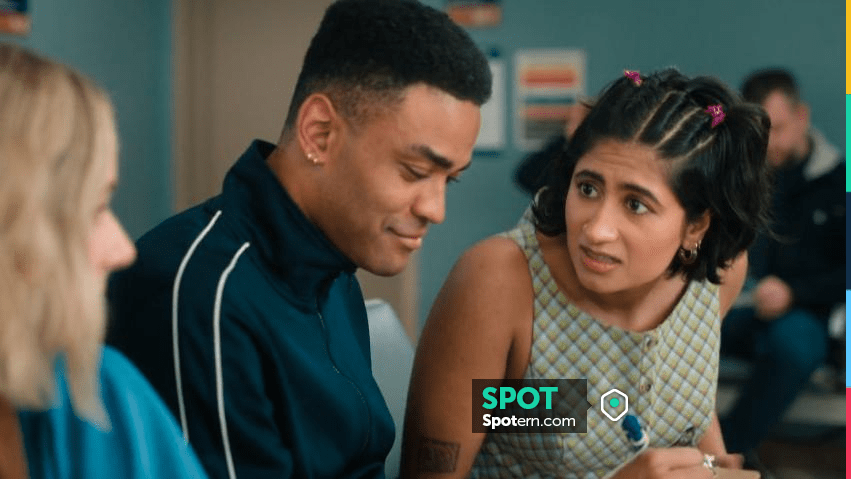 Urban Outfitters Green Plaid Button Front Vest Top worn by Issa (Amita ...