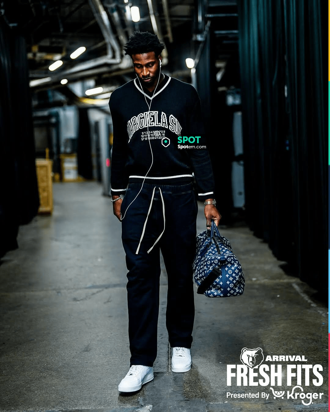 Maison Margiela Black Margiela Six V Neck Sweater porté par Jaren ...