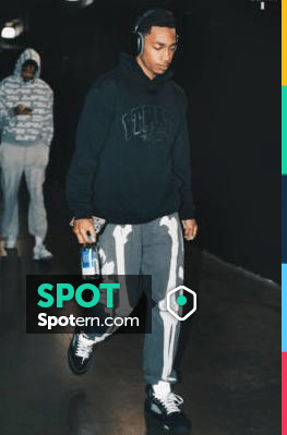 Saint Michael Dark Grey Skeleton Sweatpants worn by Rob Dillingham on ...