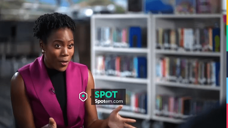 Banana Republic Silky Tie-Waist Vest worn by Priscilla Thompson as seen ...