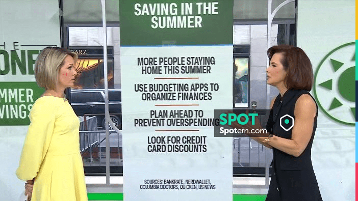 Karl Lagerfeld Flower-Button Collared Sleeveless Shift Dress worn by ...