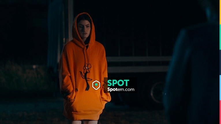 Desigual Floral Hoodie In Orange worn by Zero (Lilli Kay) as seen in ...