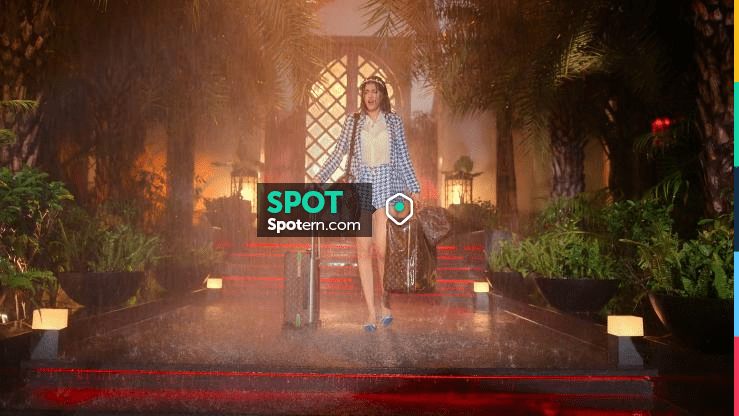 River Island Blue Houndstooth Shorts worn by Bella 'Bae' Chowdhary ...