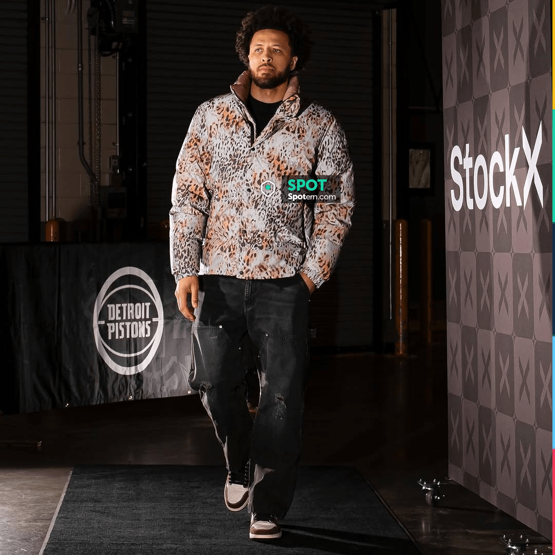 Moncler Animal Print 'Dun' Down Jacket worn by Cade Cunningham on the ...