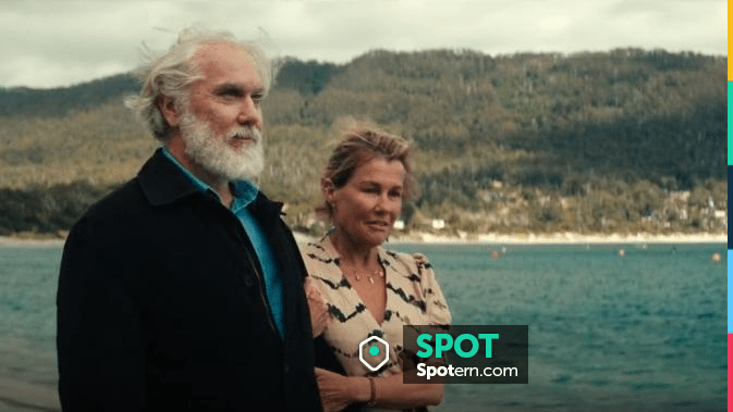 Witchery French Linen Chevron Midi Dress worn by Verity Elliott (Robyn ...