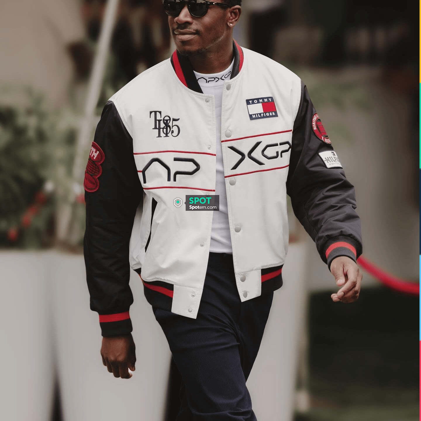 F1 Movie Damson Idris x APXGP Racing Varsity Jacket worn by Damson Idris on the Instagram ...