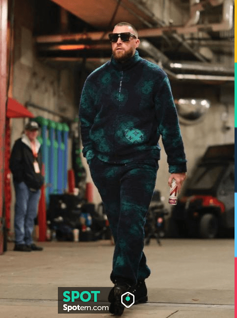 Louis Vuitton Black Suede Creeper Boots worn by Travis Kelce on the ...