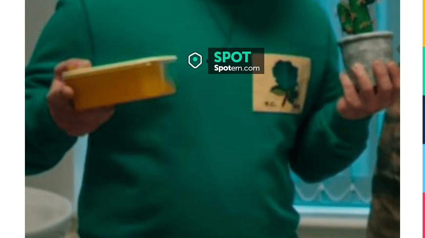 Rose Patch Green Jumper of Harry (Ruben Reuter) as seen in Pushers (S01 ...