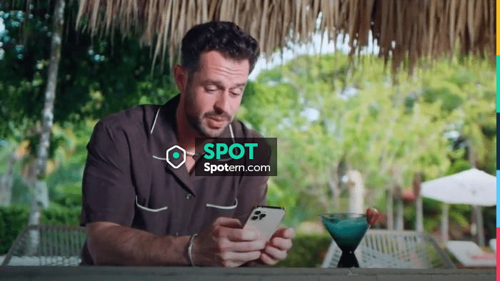 Abercrombie & Fitch Camp Collar Cropped Cupro Shirt worn by Jeremy ...