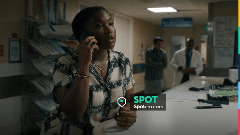 Lafayette 148 New York Plaid Shirt worn by Samira Parker (Courtney ...