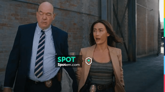 Cinq A Sept Louisa Denim Blazer worn by Detective Renée Ballard (Maggie ...