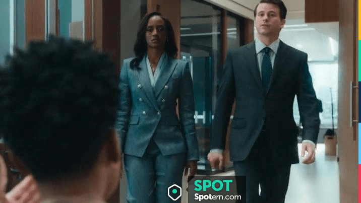 Veronica Beard Aubrie Pants In Blue Melange worn by Olympia Lawrence ...