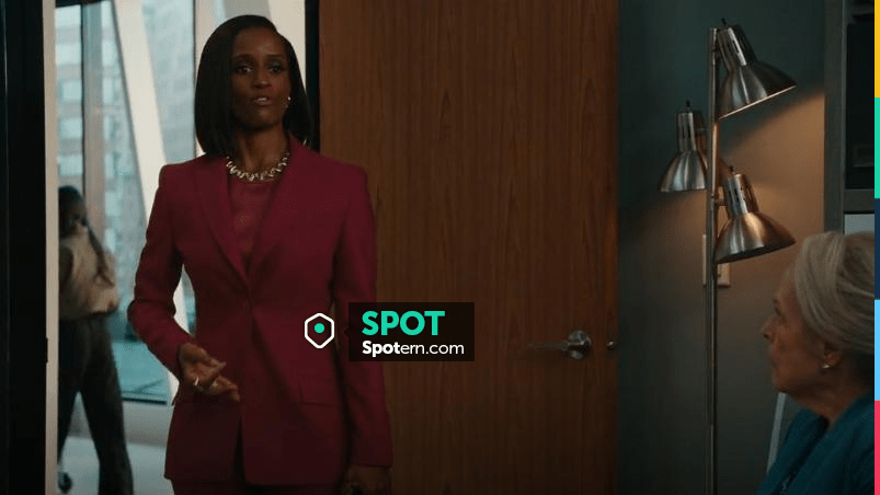 Santorelli Jess Single Button Peak Lapel Jacket worn by Olympia ...
