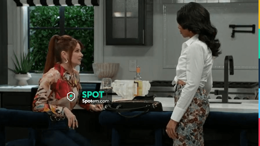 Alice + Olivia Willa Shirt in Thrive worn by Pamela Curtis (Cady ...