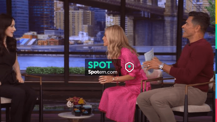 Cefinn Daria Pussybow Jaquard Midi Dress worn by Kelly Ripa as seen in ...