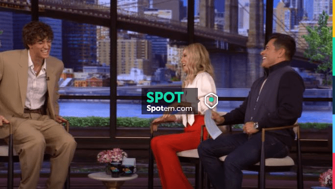Scarf-Neck Button Down Silk Blouse worn by Kelly Ripa as seen in LIVE ...