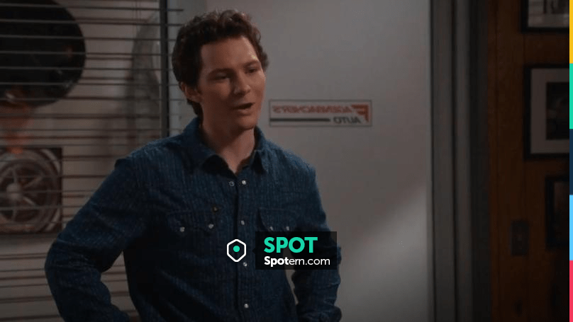 &Sons Saw Tooth Shirt In Indigo worn by Georgie Cooper (Montana Jordan ...