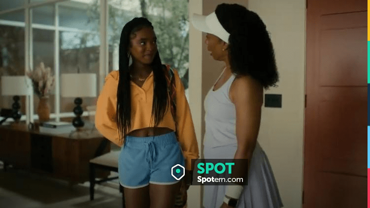 Anthropologie Blue Terry Drawstring Shorts worn by Keisha Clark (Lovie ...