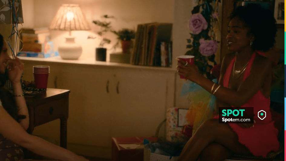 Kimchi Blue Hailey Halter Denim Dress worn by Keisha Clark (Lovie ...