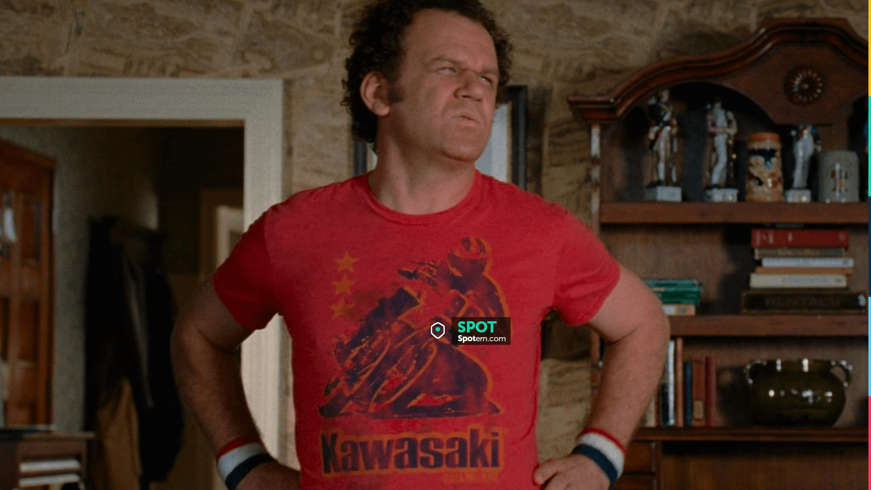 Kawasaki Motorcycle 96 Red T-Shirt worn by Dale Doback (John C. Reilly ...