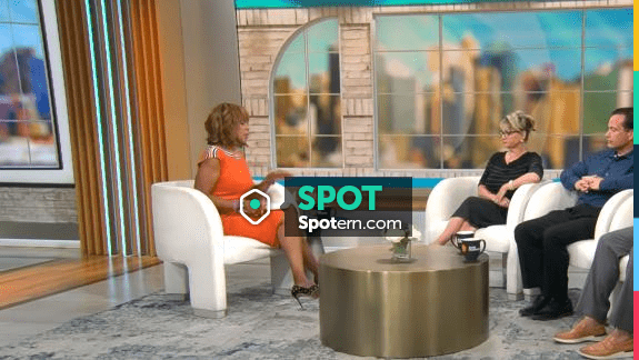 Karen Millen Asymmetric Rib-Knit Midi Dress worn by Gayle King as seen ...