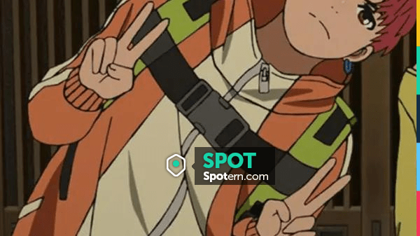 Blouson aviateur orange Dandadan de Jin Enjoji porté par Jin Enjoji (Kaito Ishikawa) dans Dan Da ...