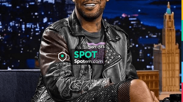 Kid Cudi The Tonight Show S12 Biker Leather Jacket worn by Kid Cudi in ...