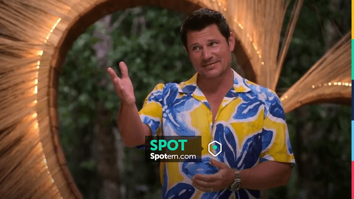 Vilebrequin Raia Floral Button-Front Shirt worn by Nick Lachey as seen ...