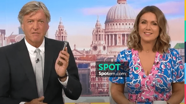 Boden Blue Ellie Flutter Maxi Tea Dress worn by Susanna Reid as seen in ...