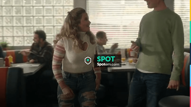For Love & Lemons Rebecca Heart Sweater Vest worn by Judy Cooper (Jenna ...