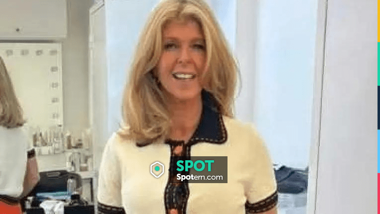 Good Morning Britain 2025 Kate Garraway Stitched Knit Cardigan of Self ...