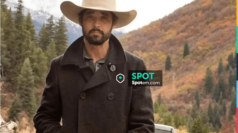 Yellowstone Ryan Bingham Grey Pea Coat worn by Walker (Ryan Bingham) as ...