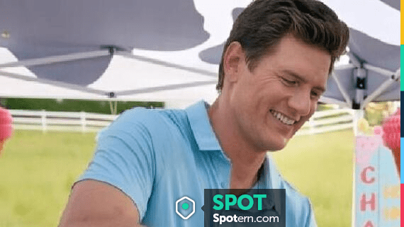 Double Scoop Blue Polo Shirt worn by James (Ryan McPartlin) as seen in ...