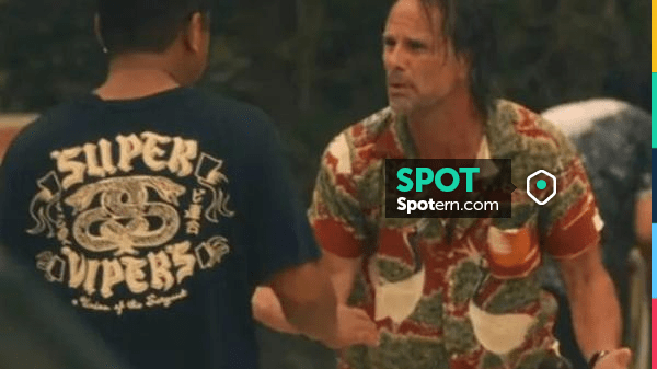The White Lotus Rick Hatchett Crane-Printed Aloha Shirt worn by Rick ...