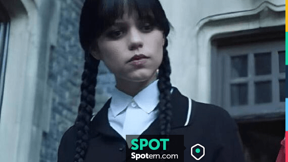 Wednesday Black Polo Shirt worn by Wednesday Addams / Goody Addams ...