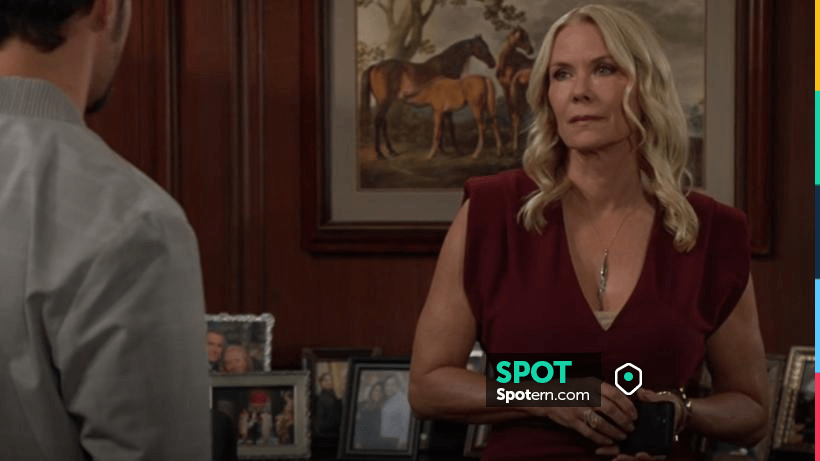 Zara Draped Midi Dress worn by Brooke Logan (Katherine Kelly Lang) as ...