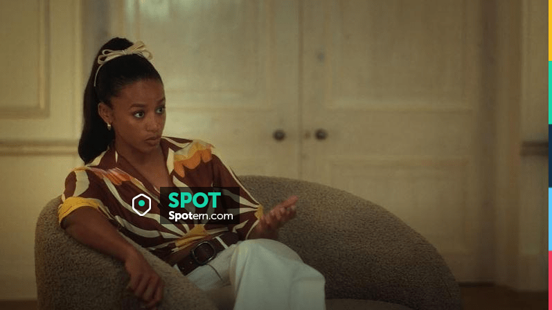 Sandro Assia Silk Shirt worn by Brigitte (Shalom Brune-Franklin) as ...
