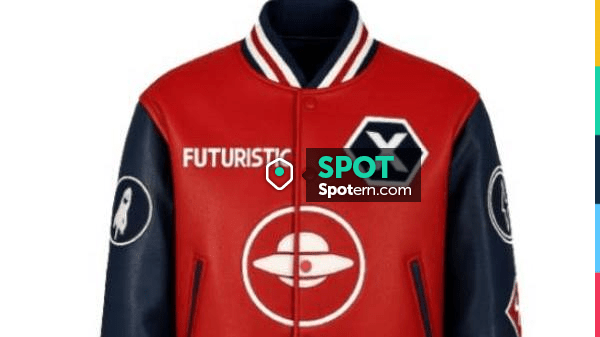 Futuristic ‘X’ Red & Black Leather Jacket | Spotern
