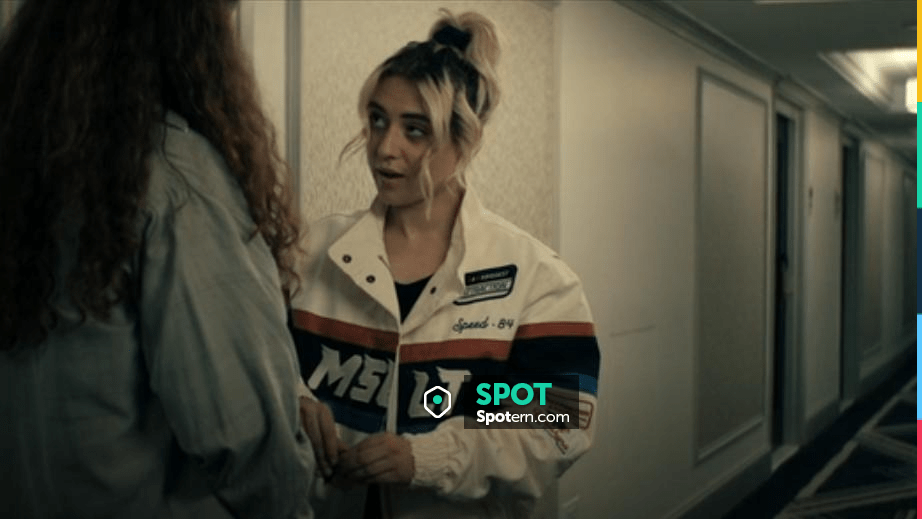 Mango Cotton Racing Jacket with Patches worn by Emma Meyer / Little ...