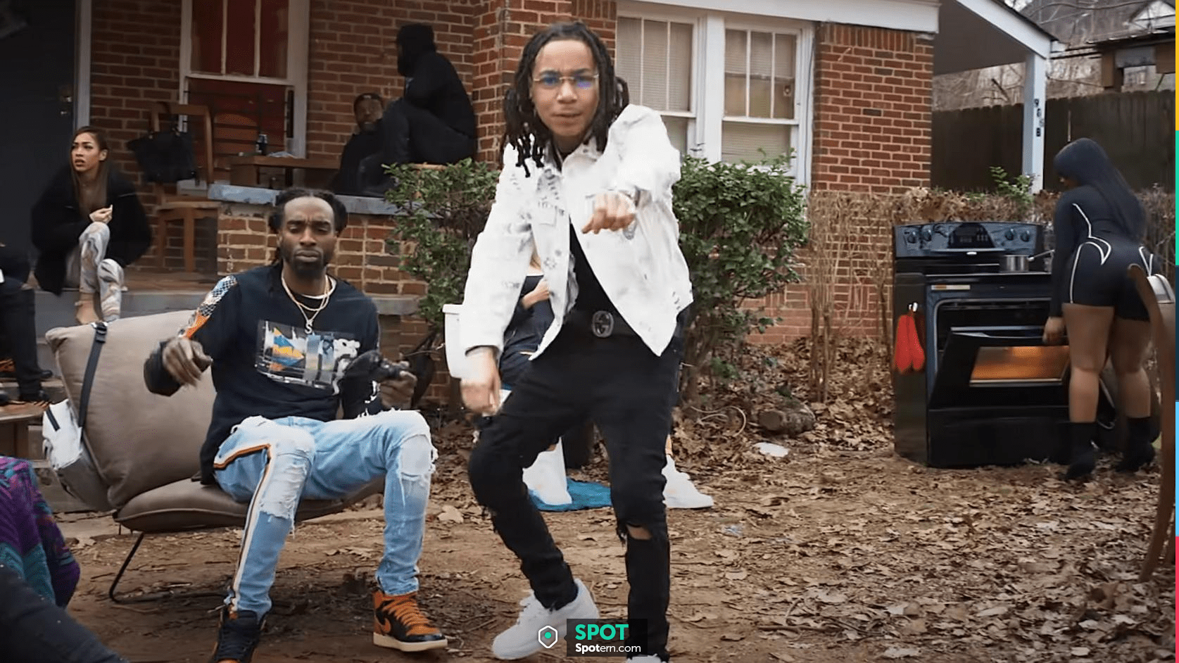 Nike Air Force 1 Low White worn by YBN Nahmir in YBN Nahmir - Opp ...