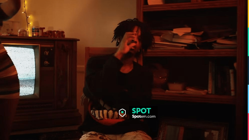 Celine Black Mouth Logo Sweater worn by 21 Savage in YBN Nahmir - Opp ...