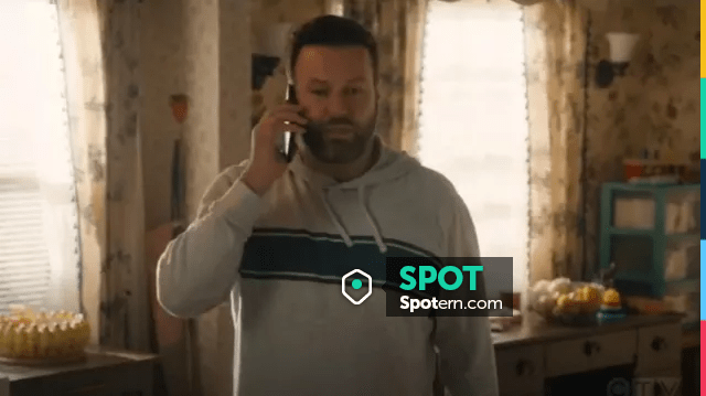 Faherty Men's Sunwashed Stripe Slub Hoodie worn by Ludo Radovic (Taran ...
