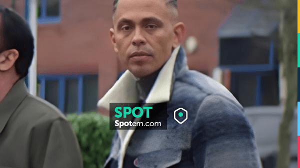 Aaron Heffernan Brassic S07 Grey Trucker Jacket worn by Aaron Heffernan ...