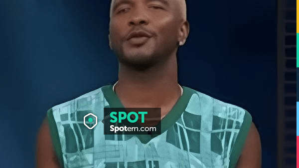 Scott Evans Access Hollywood 2025 Teal Green Graphics Vest as seen in ...
